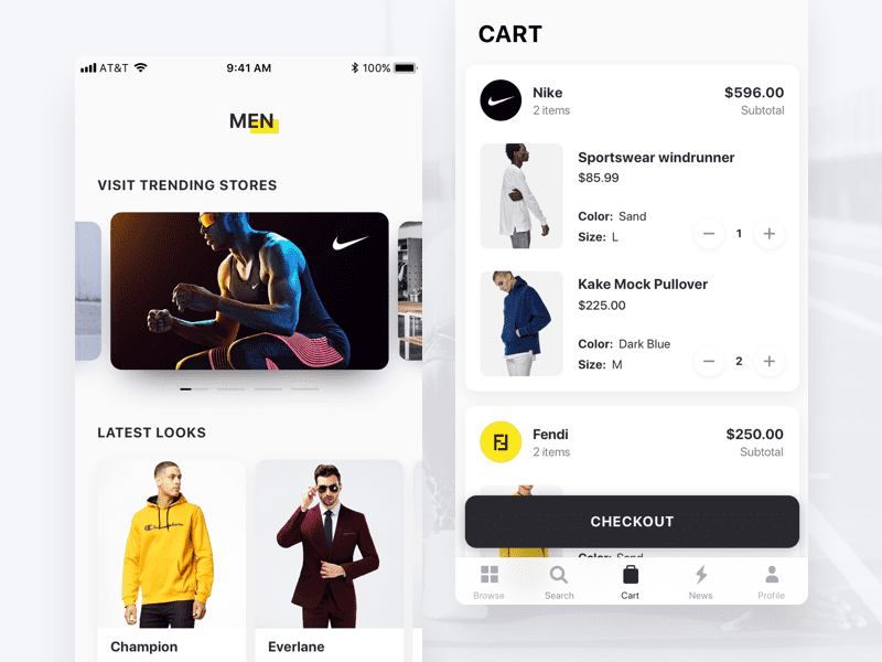 Online Shopping Cart Examples