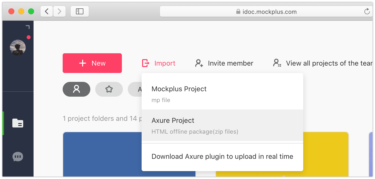 Upload Axure Prototypes